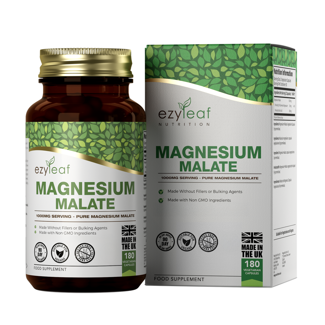 Magnesium Malate 500g 180 Vegan Capsules – Ezyleaf Nutrition